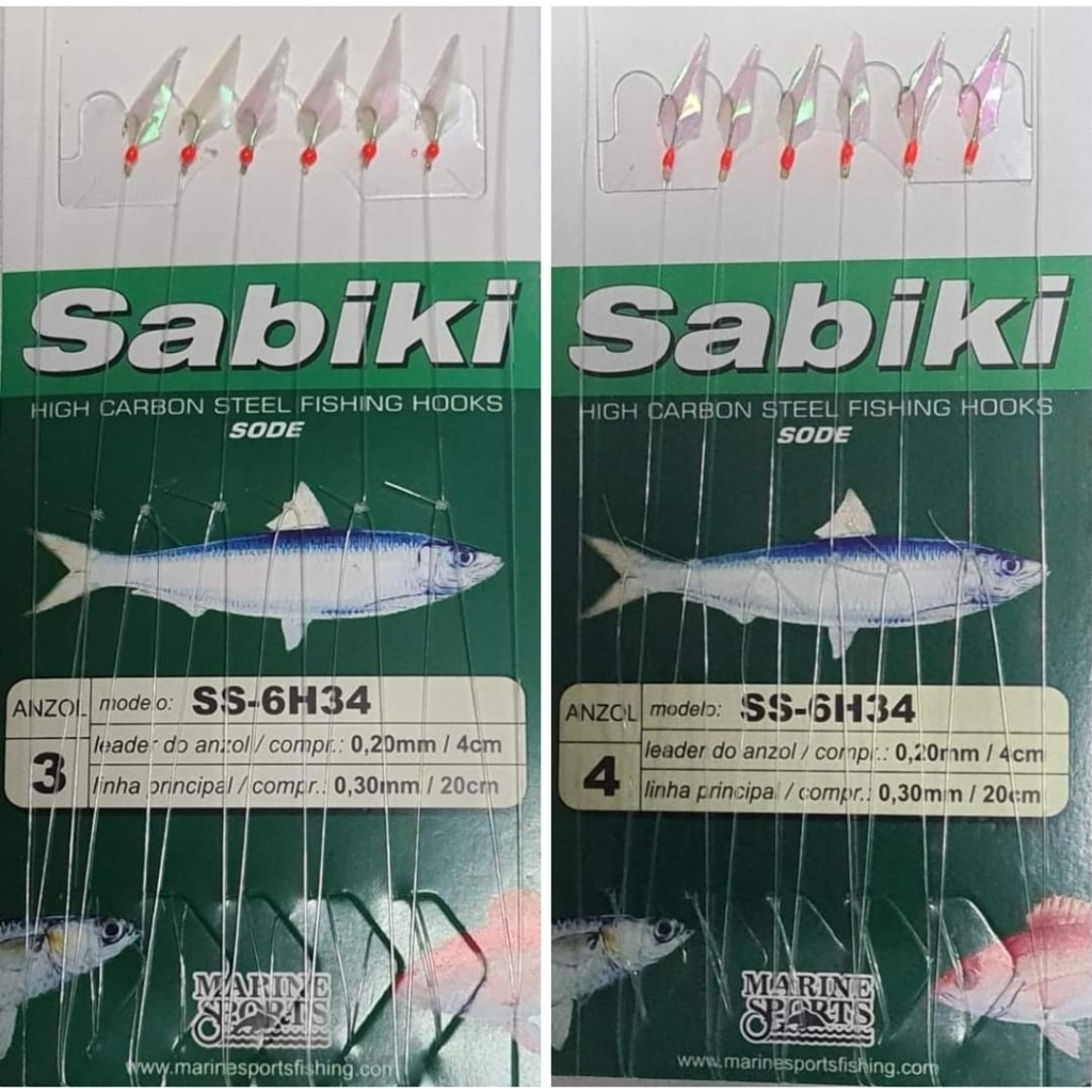 Sabiki marine sports isca chicote pesca lambari KIT TAMBIU cestinho KENZAKI | Shopee Brasil