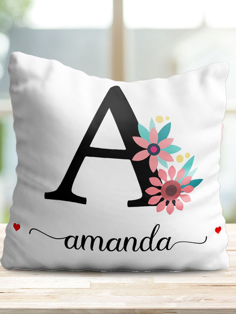 Almofada com inicial e nome almofada 30x30 cm - presente dia dos ...