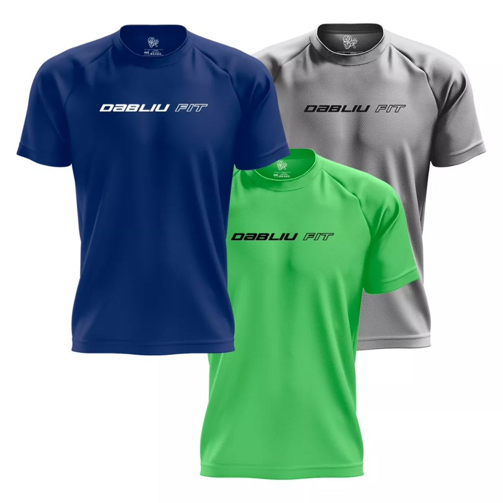 Kit 3 Camisas Dry Fit Academia Lançamento Coleção Basic Fit Proteção ...