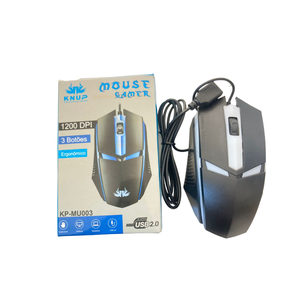 Mouse Gamer Ergonomico 1200DPI ( Kp-mu003 ) | Shopee Brasil