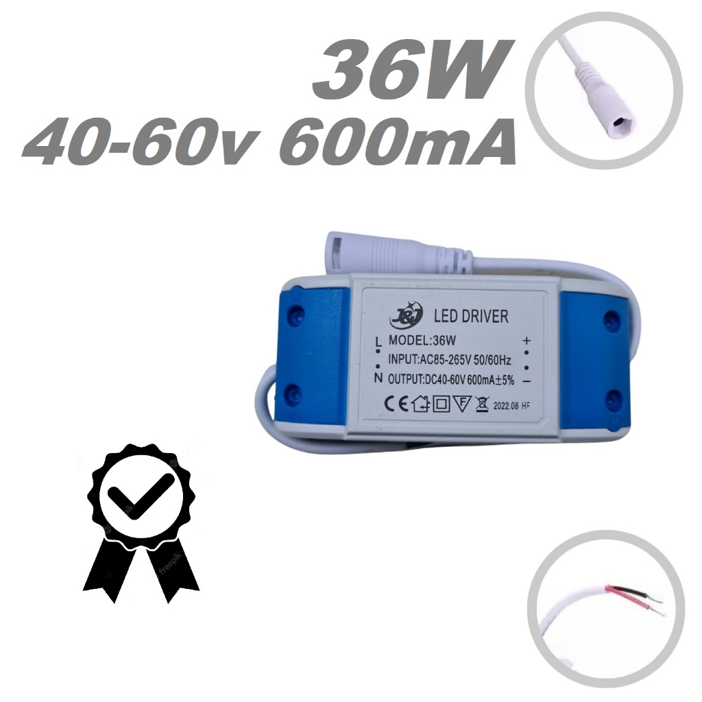 Reator Led Driver luminárias Plafon Embutir - sobrepor 36w - 40-60v ...