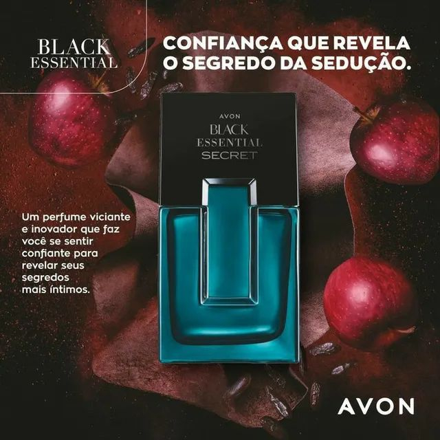 Perfume Black Essential Secret Avon | Shopee Brasil