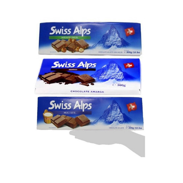 Chocolate Swiss Alps Barra 300g Importado Suíça - Faz a Boa!