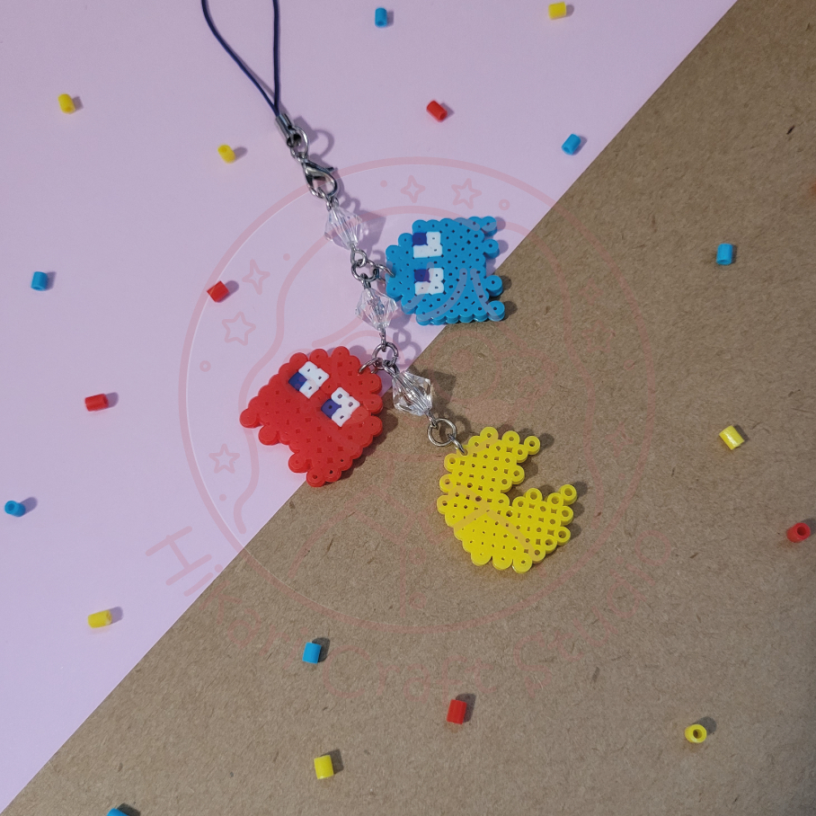 Pacman chaveiro ou pingente - pixel art hama/perler beads | Shopee Brasil