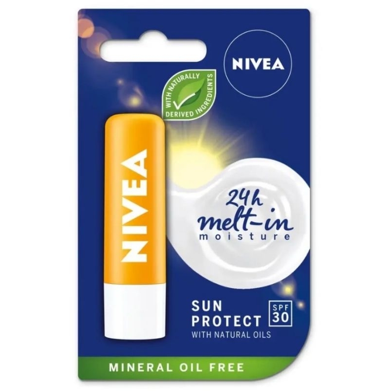 NIVEA PROTETOR SOLAR LABIAL HIDRATANTE SUN PROTECT FPS30 | Shopee Brasil