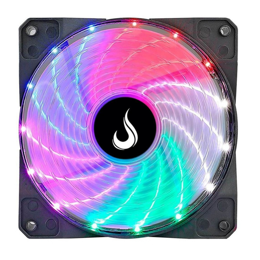 Kit 3 Cooler Fan Led Rainbow 120mm 12v 12cm Ventoinha para Gabinete Pc ...