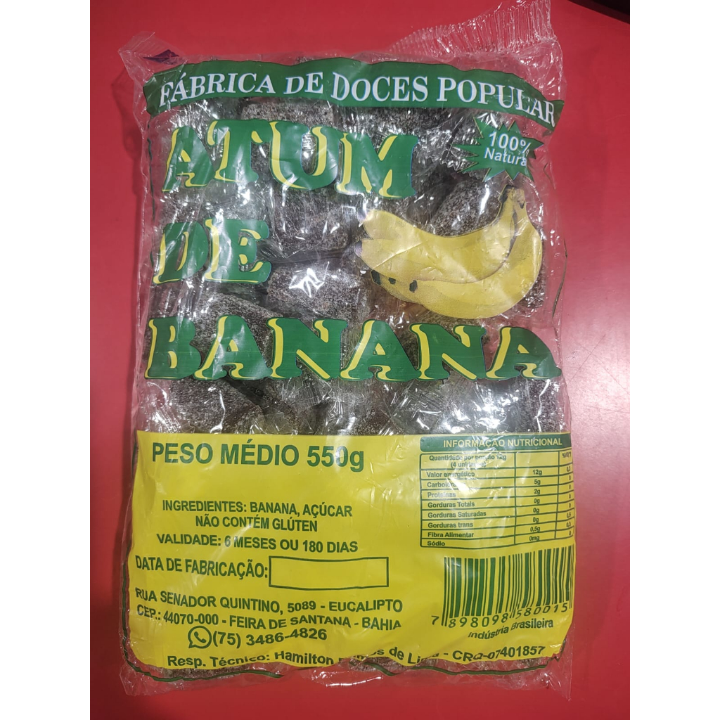 Nego Bom - Atum de Banana - 100% Natural - 550g | Shopee Brasil