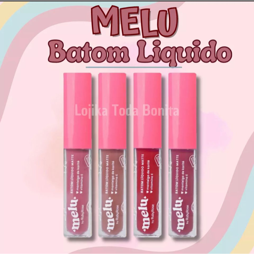 Batom Liquido Matte Melu Ruby Rose | Shopee Brasil