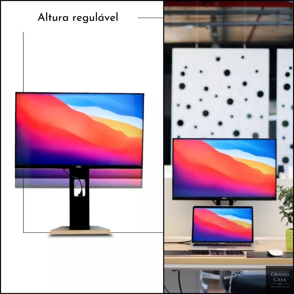 Pé Base Suporte Eleva Monitor Ergonômico Universal | Shopee Brasil