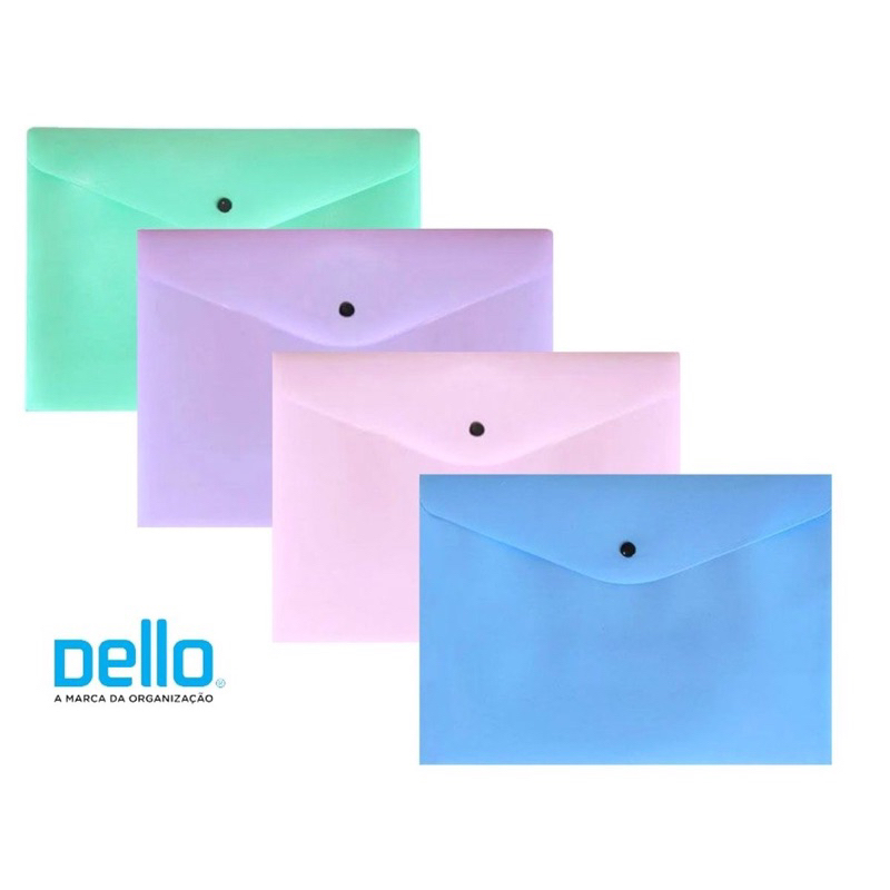 Pasta Envelope Com Botão A4 Serena Tom Pastel | Shopee Brasil