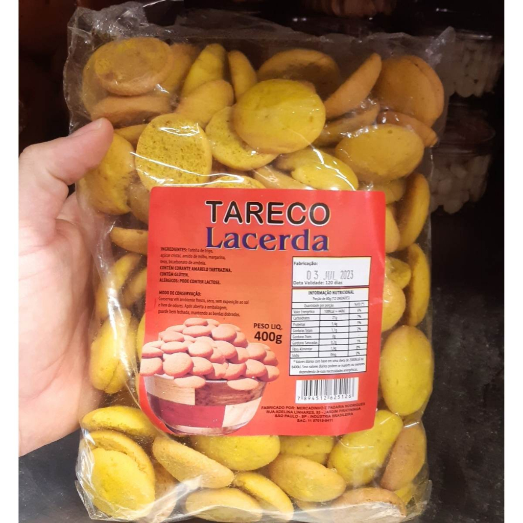 biscoito tareco lacerda 400g | Shopee Brasil