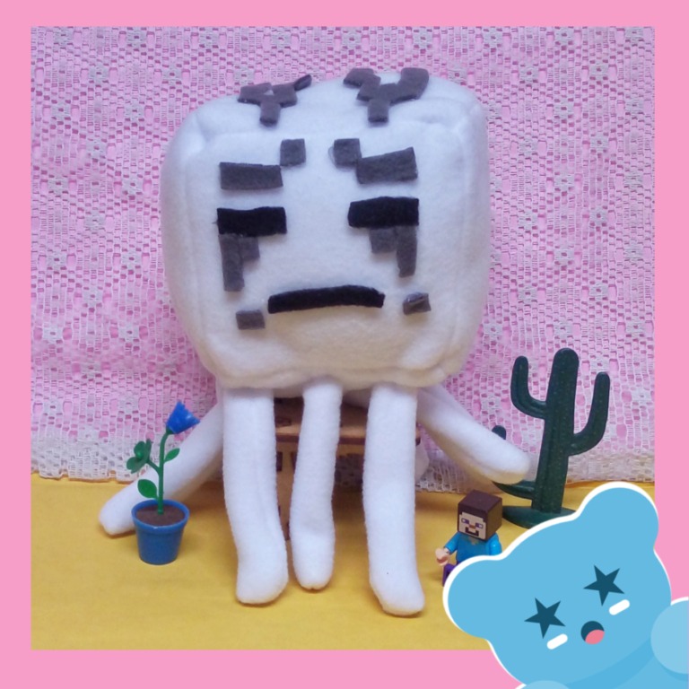 Mojang Minecraft Ghast Plush Pelúcia Fanmande | Shopee Brasil