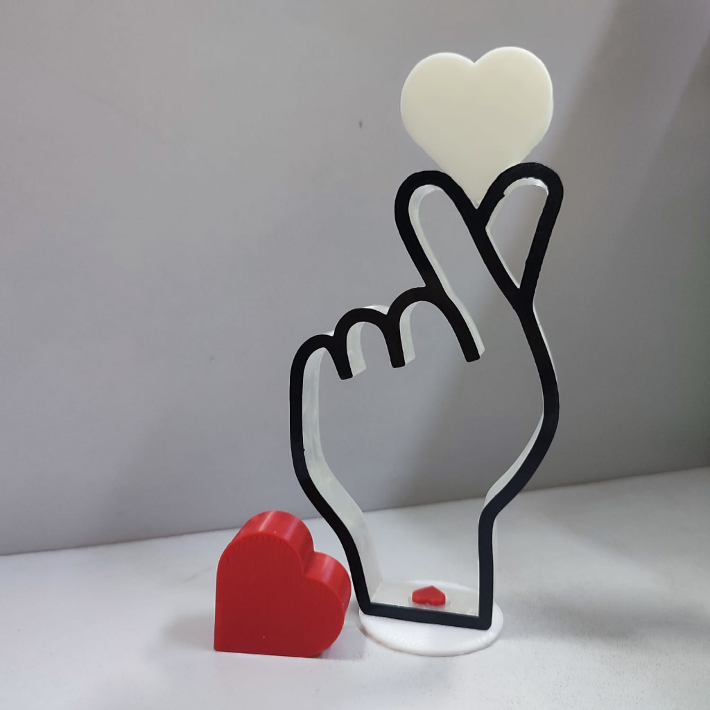 Kpop Coração Coreano decoração Dorama Bicolor - Eu te amo koreano ...