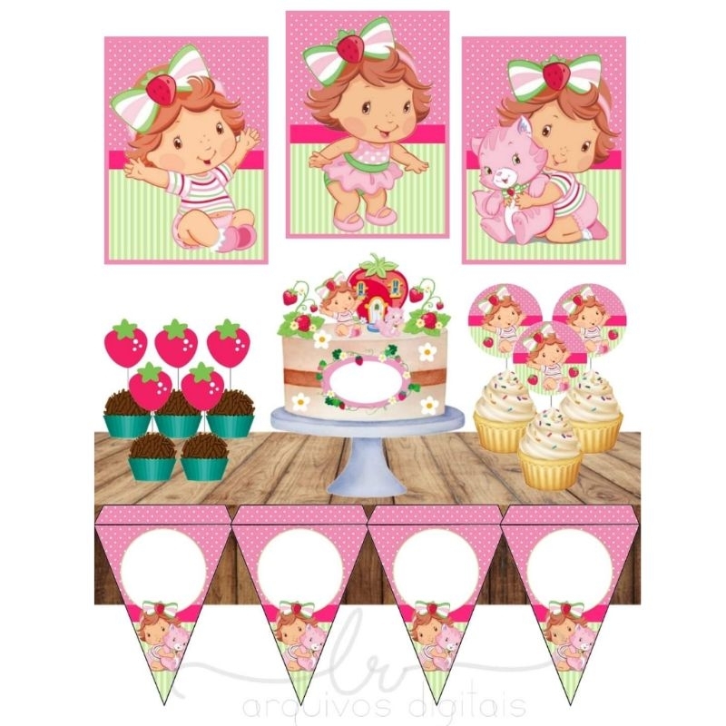 Moranguinho kit festa - kit só um bolinho | Shopee Brasil
