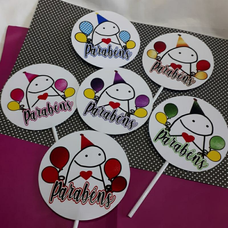 6 topos de bolo, bento cake, mini bolo, flork, parabéns, aniversário 9 ...