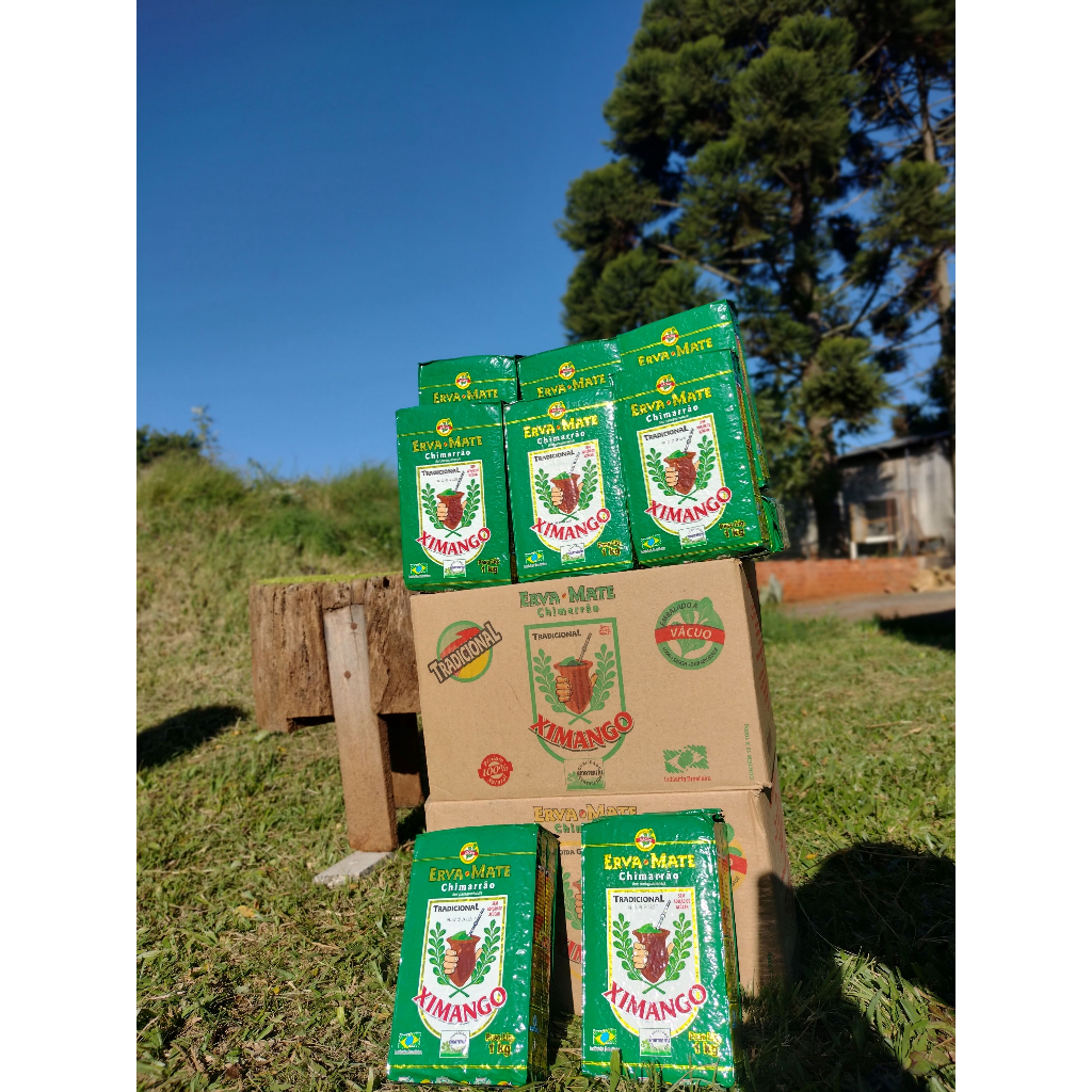 Erva Mate Ximango Tradicional à Vácuo 500 Gramas Kit com 10 pacotes ...