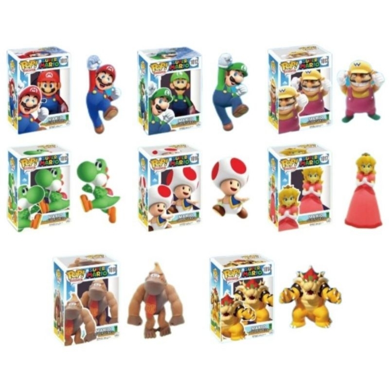 Boneco Funko Pop Colecionável Super Mario Bros Luigi Yoshi Toad ...