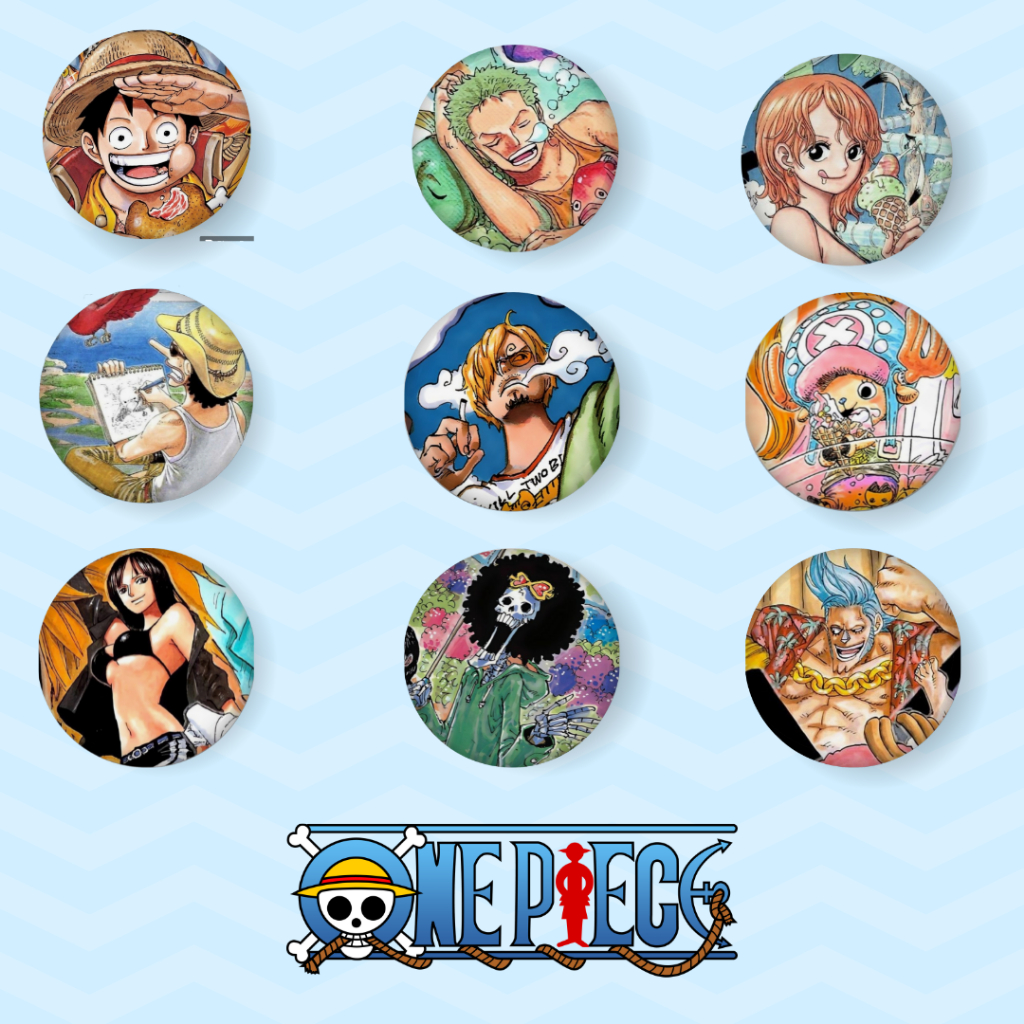 One Piece Bottons dos personagens principais de one piece 37mm 44mm ...