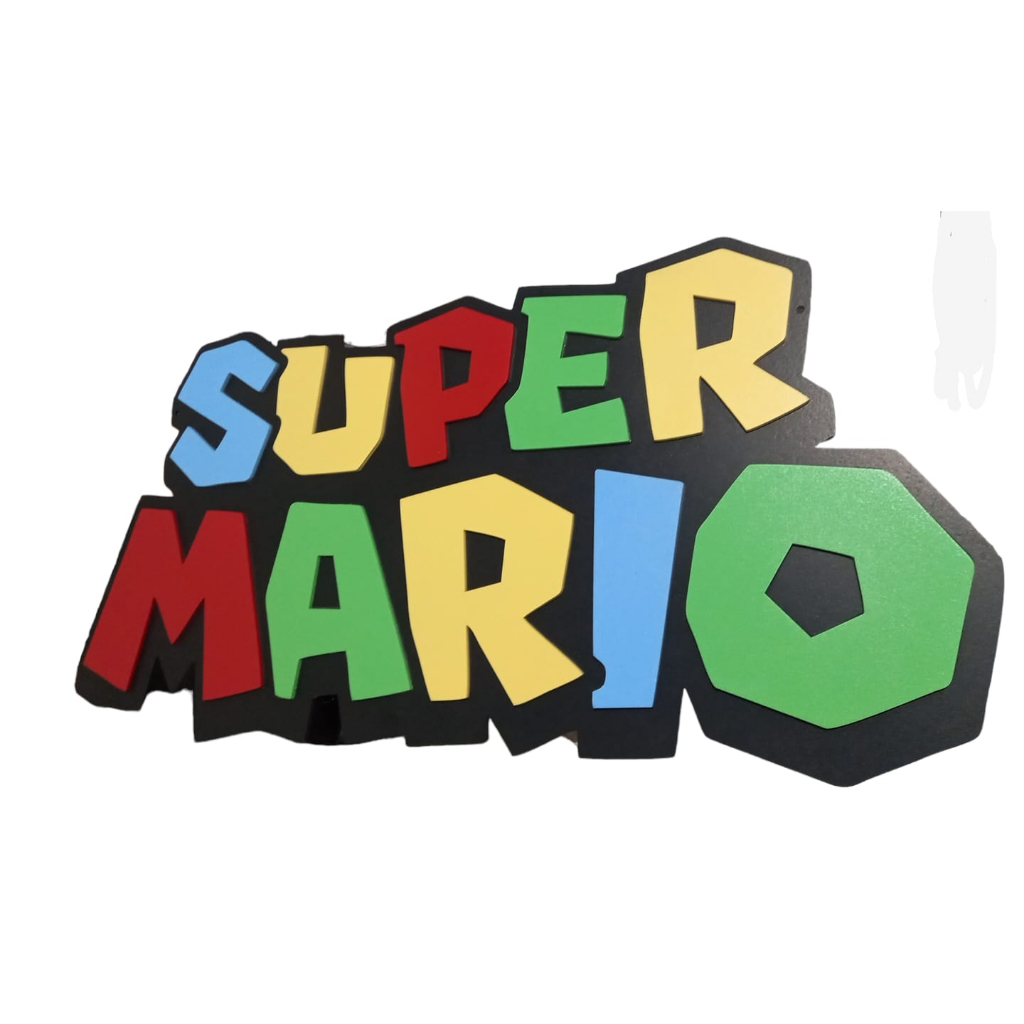 Display Painel Super Mario 60 cm parede em mdf decorado festa ...