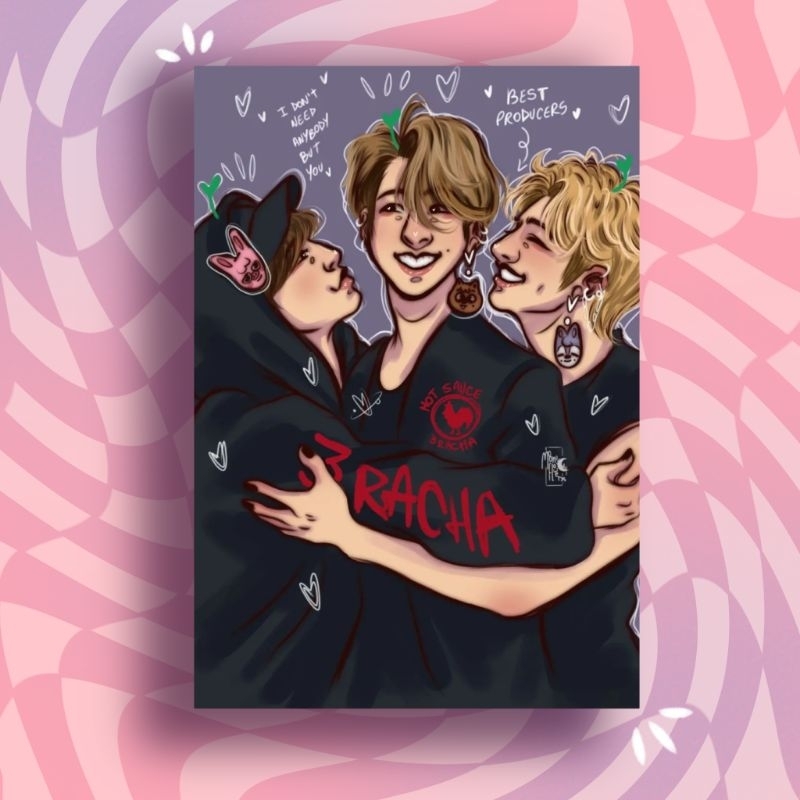 SKZ 3Racha | Print | Fanart | Stray Kids | Shopee Brasil