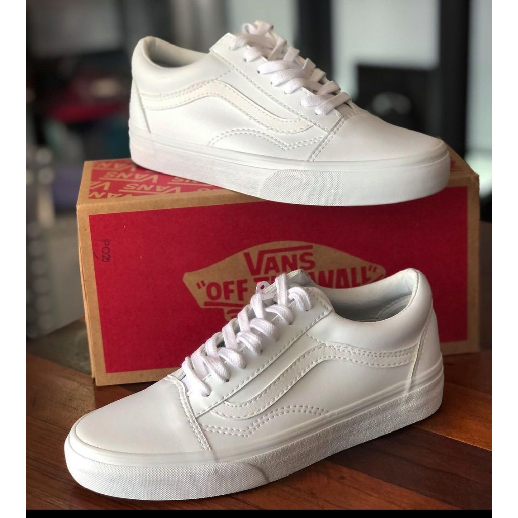 Tenis Vans Old Skool Branco/Branco 1° linha | Shopee Brasil