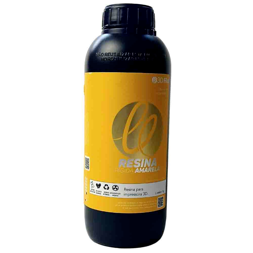 Resina 3D Amarela (opaca) 1kg – Maior resistência mecânica, menor tempo ...