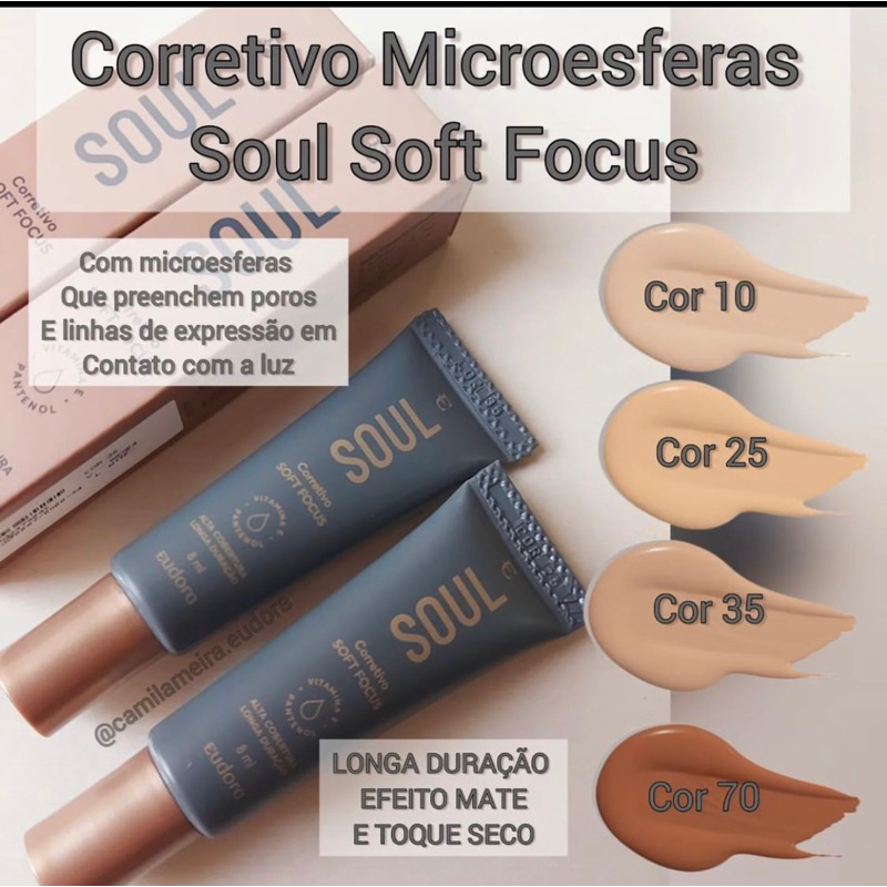 Corretivo Microesferas Soul Soft Focus 8ml | Shopee Brasil