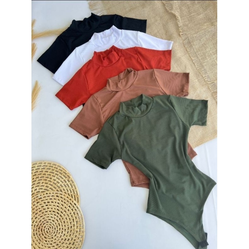 body bory bori feminino gola alta ribanna | Shopee Brasil