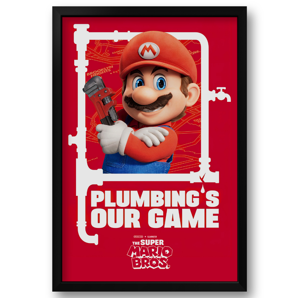 Quadro The Super Mario Bros. - Plumbing's Our Game | Shopee Brasil