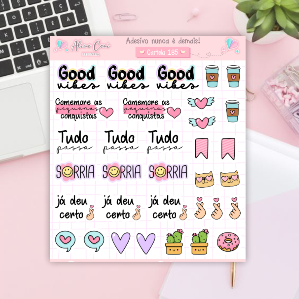 Cartela de adesivos n 185, adesivo bullet journal, bujo, biblejournal ...