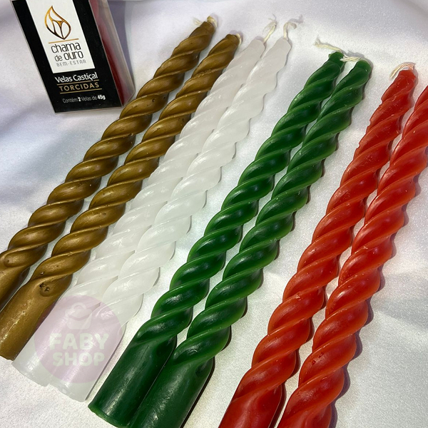 Velas Torcidas e Espiral Decorativa para Castiçais | Shopee Brasil
