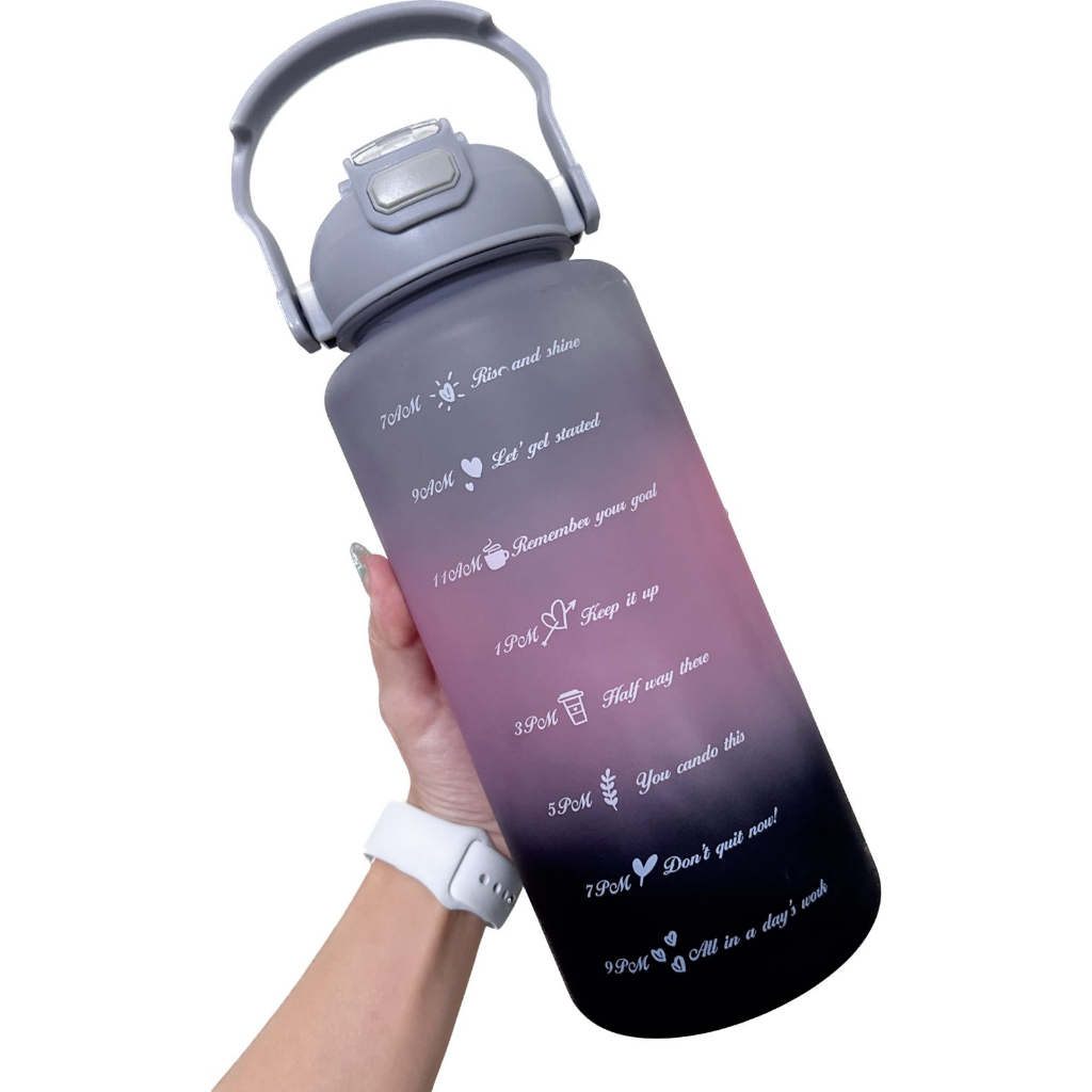 Garrafa Grande 2 Litros ou 900ml Coloridas Com Canudo, Frases ...