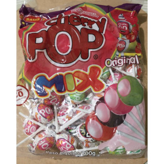 50un Pirulito Cherry Pop Sortidos Mix Recheio Chiclete 700grs | Shopee ...