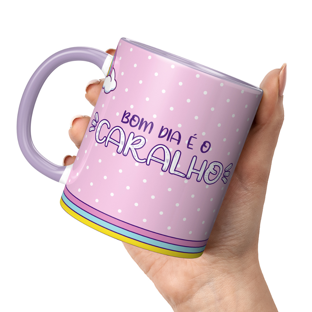 Caneca unicórnio malcriado Bom dia é o caralho com caixa presente indelicado indiscreto sincero ...