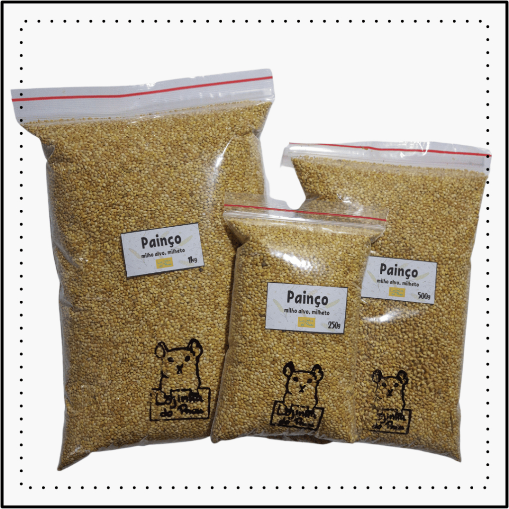 Painço, milheto, milho alvo - granel - para aves, canários, psitacídeos ...