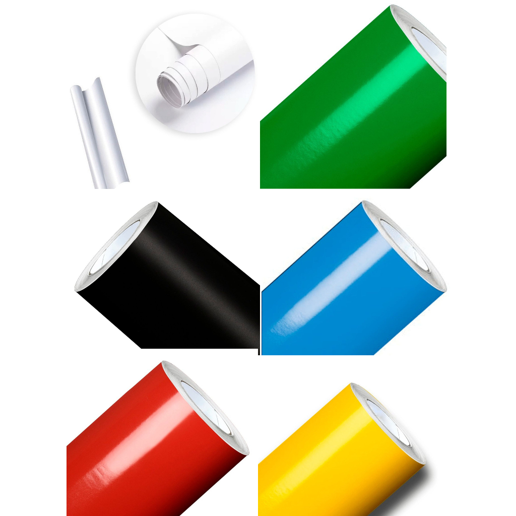 Papel Adesivo Tipo Contact Com 10 metros x Larg.: 45cm Liso Colorido ...