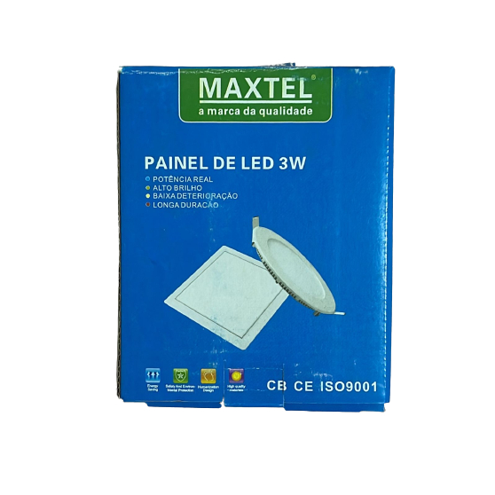 Painel Plafon Luminária Led 3w/6w Embutir Maxtel Quadrado | Shopee Brasil