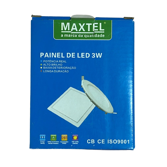 Painel Plafon Luminária Led 3w/6w Embutir Maxtel Quadrado | Shopee Brasil