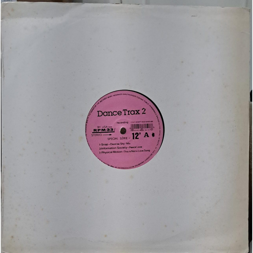 Disco de Vinil LP Dance Trax 2 (importado) | Shopee Brasil