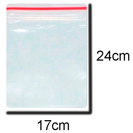 Saco Zip Lock Hermético N8 - 17x24 - C/100 Unid. | Shopee Brasil