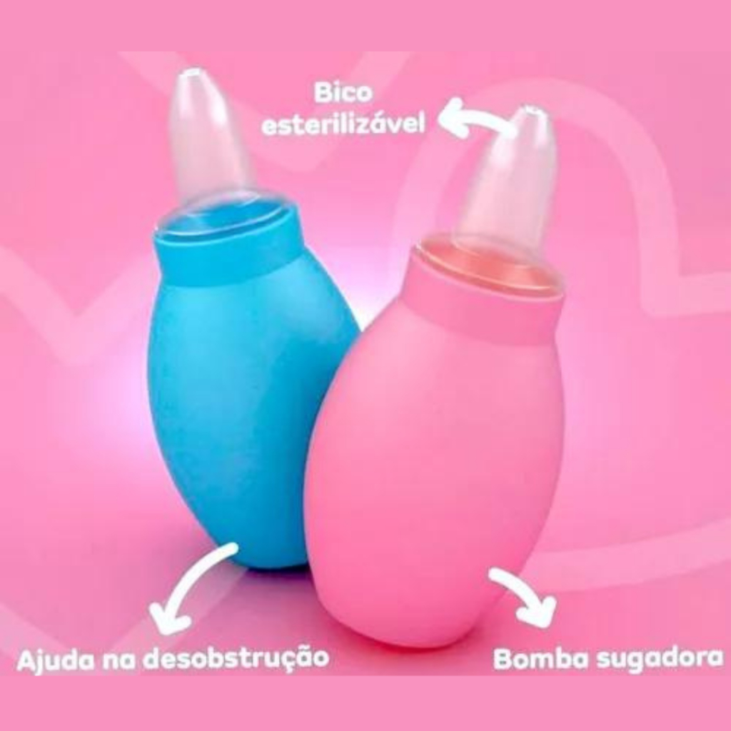 Aspirador Nasal Bebê Baby Higiene Nariz Sugador De Catarro Azul e Rosa | Shopee Brasil