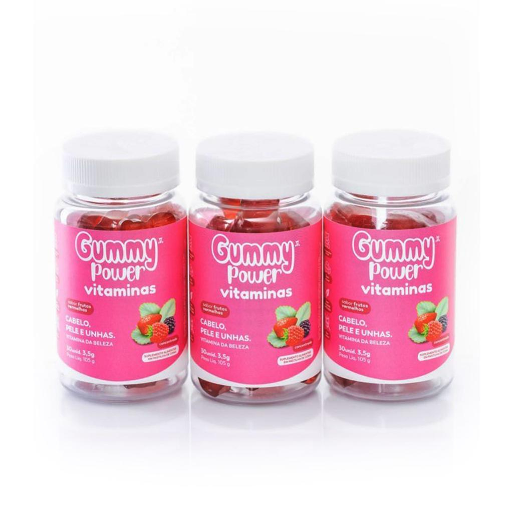 Gummy Power Vitaminas Cabelo, Pele e Unhas ® - Kit 90 dias | Shopee Brasil