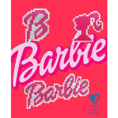 Chaveiro/imã/broche colecionável: Barbie (Hama Beads/ Perler Beads ...
