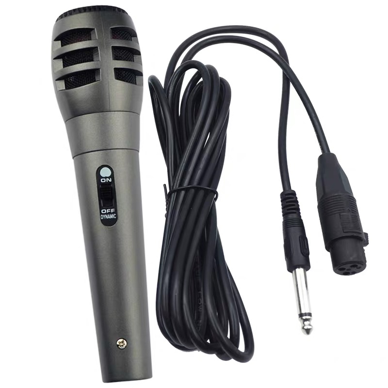 Microfone Para Karaoke Com Fio Dinâmico Profissional | Shopee Brasil