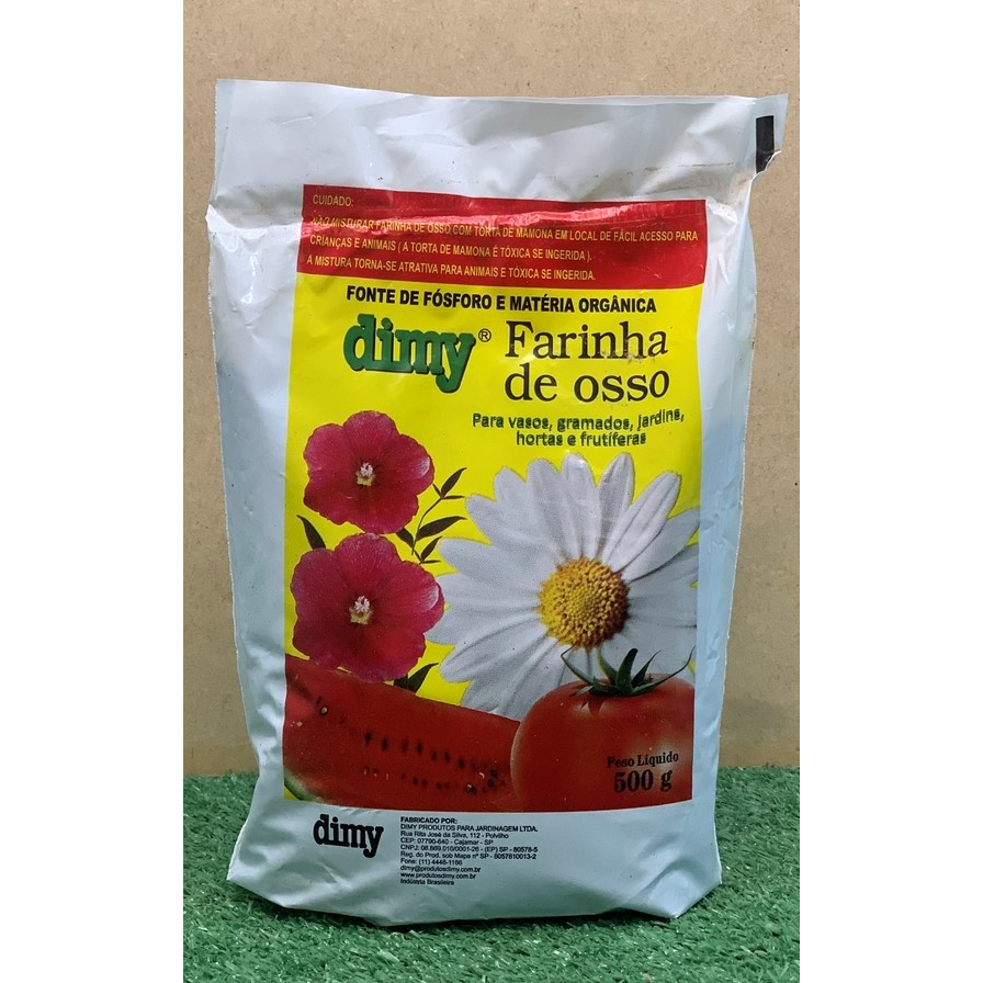 Farinha de Osso Dimy Adubo Orgânico Jardinagem 500g | Shopee Brasil