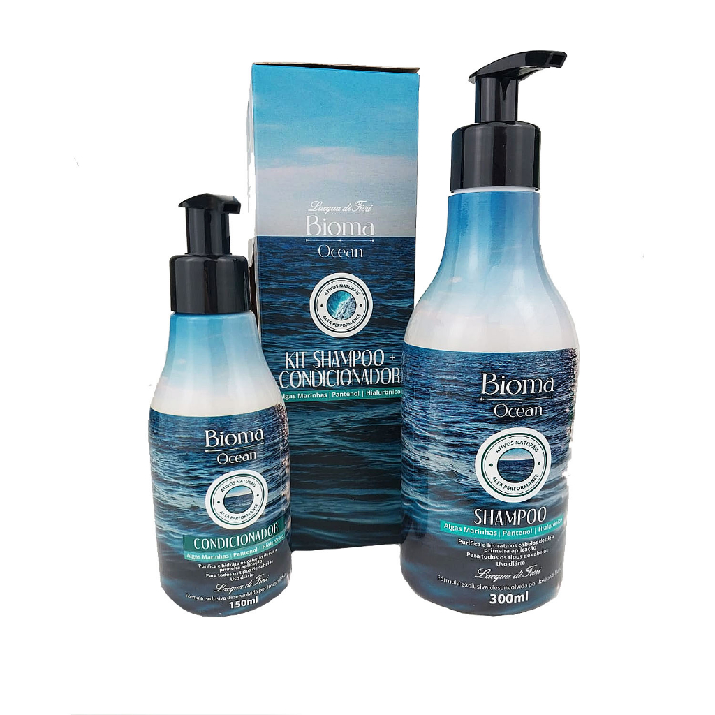 Kit ocean shampoo + condicionador algas marinhas bioma lacqua di fiori ...