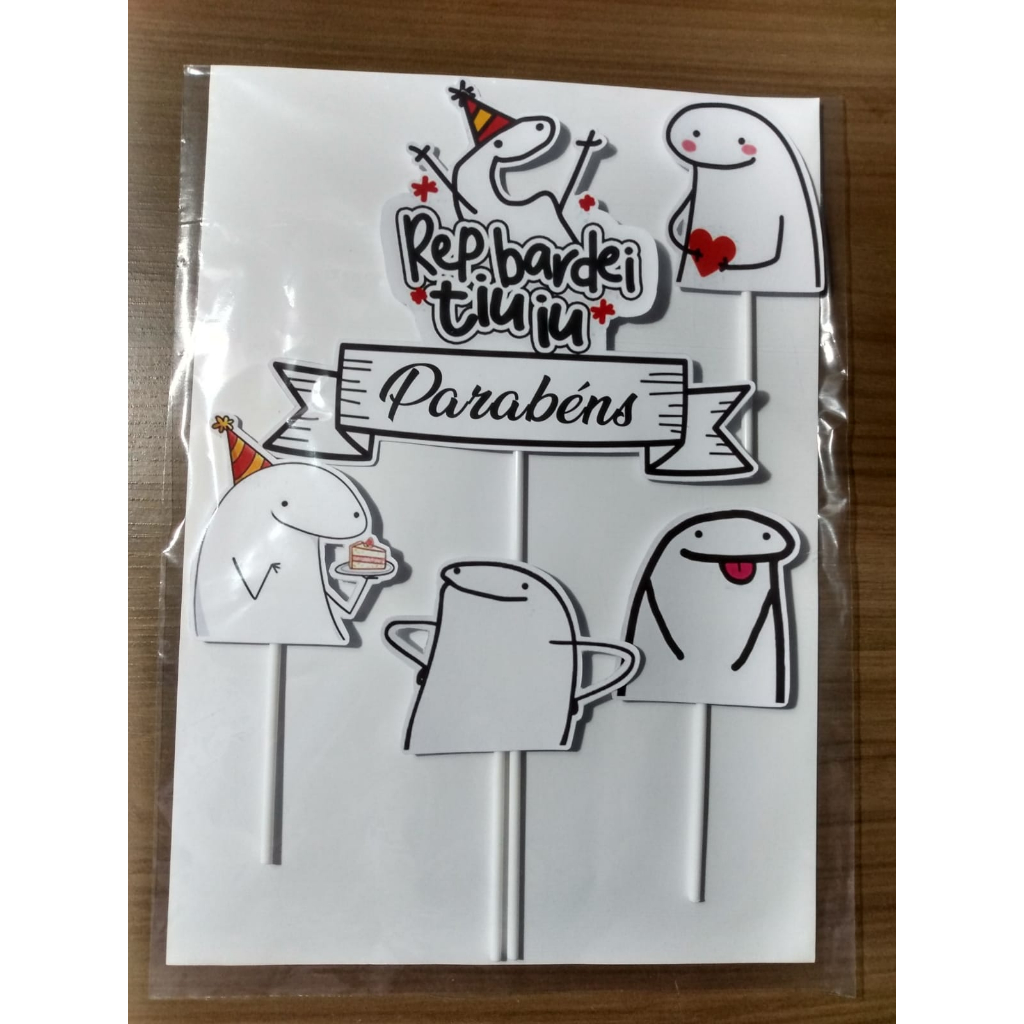 Topo de Bolo Flork Topper de Bolo Rep Bardei Personalizado | Shopee Brasil