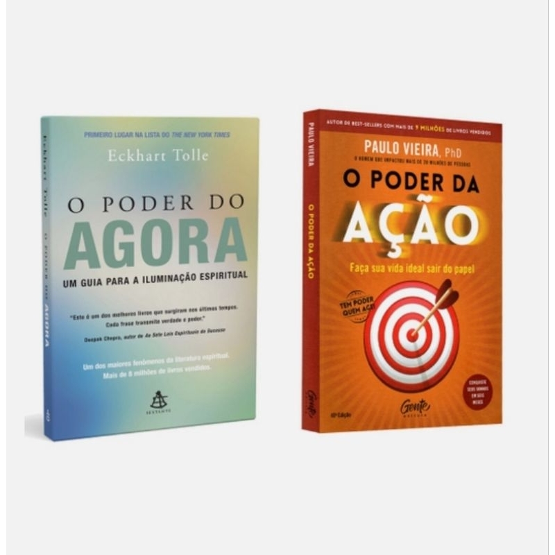 kit com os livros O Poder da ação + o poder do agora um guia a ...