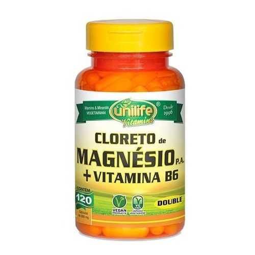 Cloreto De Magnésio P.A 120 Capsulas 800mg + B6 - Unilife | Shopee Brasil