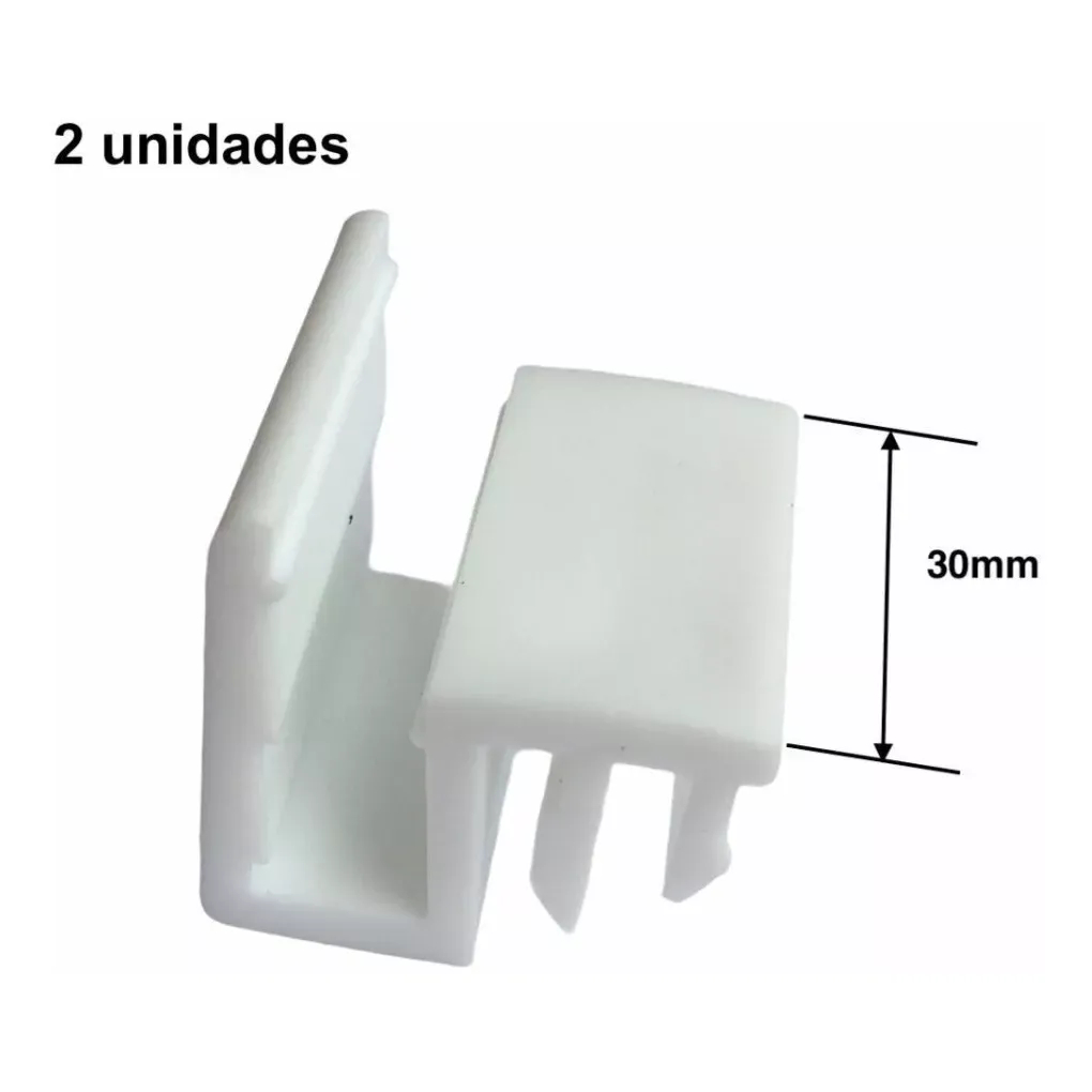 Guia Deslizante Trilho Porta Box Vidro 8mm Branco 2 Unidades | Shopee ...
